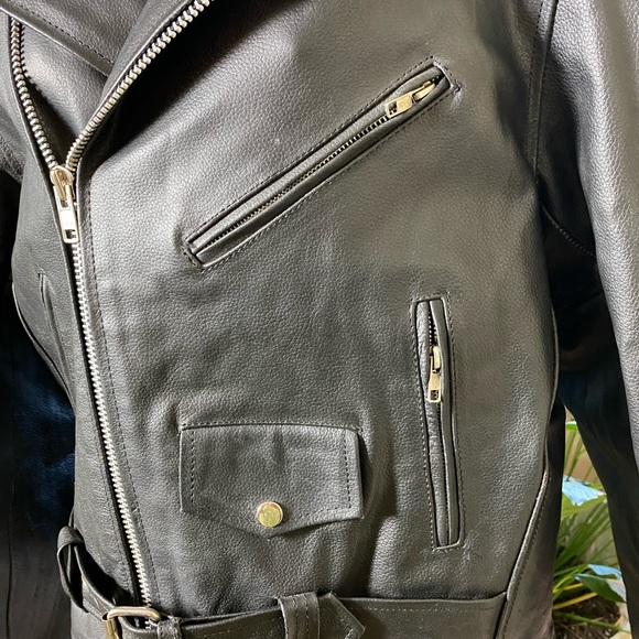 Xelement | Jackets & Coats | Nwt Mens Black Leather Motorcycle Jacket Large Xelement B80 | Poshmark